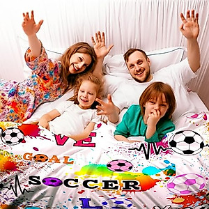 Soccer Girls Blanket Soft Flannel Soccer Blanket Outdoor,Soccer Blankets and Throws Soccer Stuff,Best Soccer Gifts for Boys Girl Adults Soccer Lovers 50"x40"