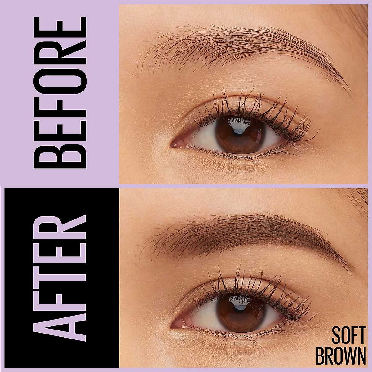 Maybelline Express Brow 2-In-1 Pencil and Powder Eyebrow Makeup, Soft Brown, 1 Count