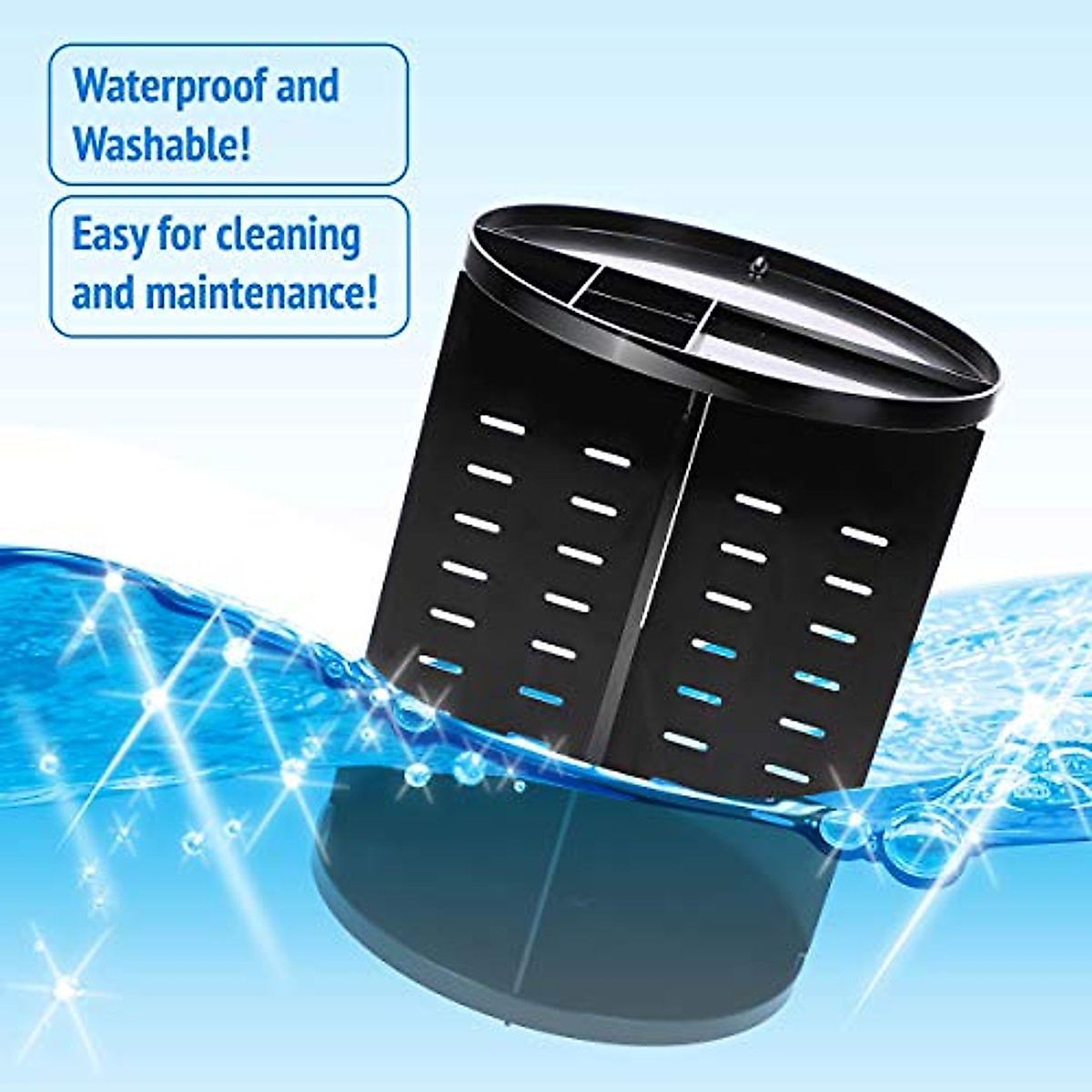 ComFamili Rotating Makeup Organizer 360° Rotating Plastic Shelf with Height Adjustable Trays Waterproof and Washable - Saves Storage Space in Bathroom Vanity top Helps Organize Cosmetics