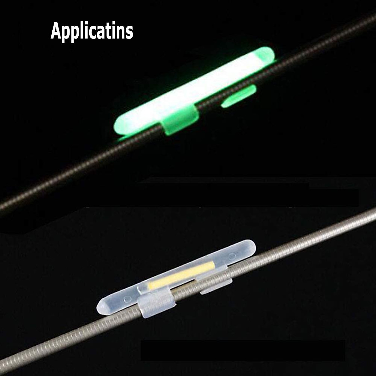 FASPLORE 50pcs Glow Sticks Night Fishing Glow Stick Green Fluorescent Light 4.5mm/3 mm (4.5 mm (0.18 inch) in diameter)