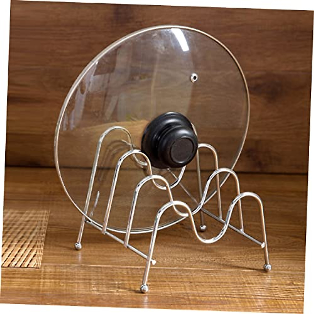 Alipis 3pcs Three Layer Pot Lid Rack Mug Organizer Tabletop Organizer Cutting Board Stand Chopping Board Pan Cover Organizer Plate Storage Pot and Lid Organizer Restaurant Pot Lid Holder