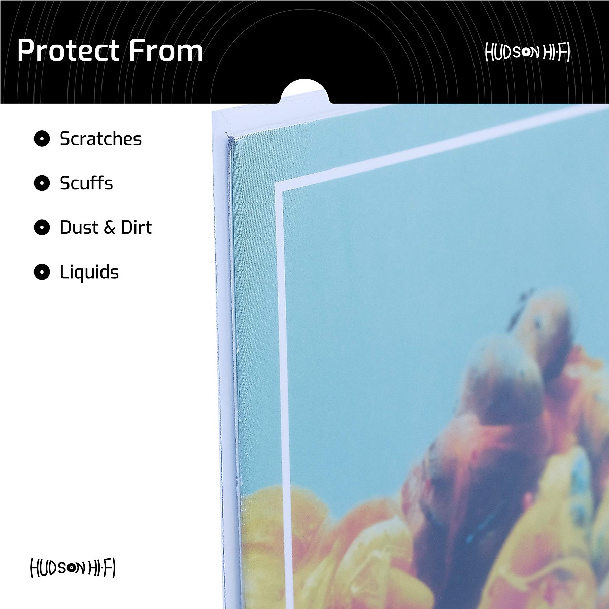 Hudson Hi-Fi Anti-Static Vinyl Record Outer Sleeves - Protective Outer Sleeve 500 Pack - Protect Your LP Albums from Scratches, Dust & Dirt - Acid-Free Rice Paper Outer Disc Covers