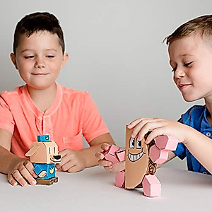 Cubles Pop It, Fold It, Build It, Play It - Create a Fun Durable Paperboard Action Figure - Dog Man Series Includes Dog Man, Petey, Philly - Puzzle + Origami = STEM Craft - from (3 Pack)