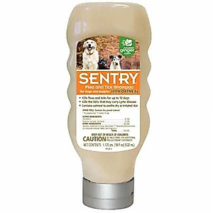 SENTRY Oatmeal Flea and Tick Shampoo for Dogs, Rid Your Dog of Fleas, Ticks, and Other Pests, Hawaiian Ginger Scent, 18 oz