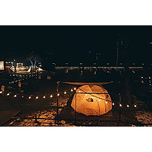 Binval Outdoor Led String Lights 97ft Patio Lights with 48 G40 Shatterproof Bulb(1 Spare) Hanging Globe Lights Waterproof Hanging Lights String for Outside Backyard Porch Bistro Party Garden Gathering