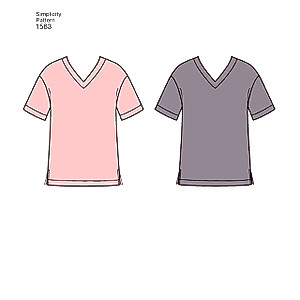 Simplicity US1563A Easy to Sew Teen's, Men's and Women's Pajama Sewing Pattern Kit, Code 1563, Sizes XS-XL