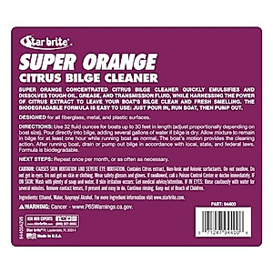 STAR BRITE Super Orange Citrus Bilge Cleaner - Emulsifies Oil & Fuel, Fresh Scent, 128oz Gallon (094400)