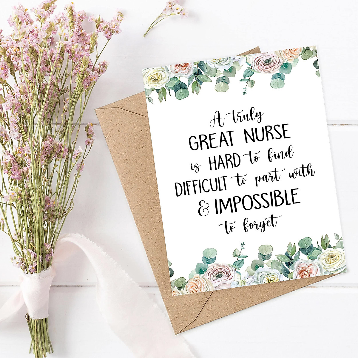 Arezzaa Card For Nurse - Nurse Leaving Card - A Truly Great Nurse Is Hard To Find - Farewell Card - Appreciation Card - Retirement Card - Personalised, 5 x 7 inches