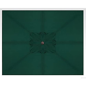 Treasure Garden 8 x 10-Foot Deluxe Auto-Tilt Rectangular Market Umbrella with Bronze Frame and Obravia2 Fabric: Forest Green