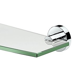 Gatco 4636 Glam Glass Shelf, 20 Inch, Chrome