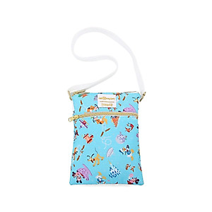 Loungefly Walt Disney World 50th Anniversary Passport Crossbody Bag BLUE NONE
