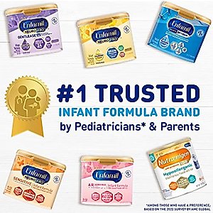 Enfamil A.R. Infant Formula,Clinically Proven to Reduce Reflux & Spit-Up in 1 Week, DHA for Brain Development, Probiotics to Support Digestive & Immune Health, Reusable Powder Tub,19.5 Oz(Pack of 4)