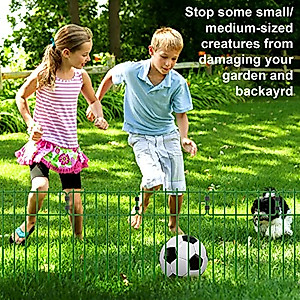 20 Pack Animal Barrier Fence,No Dig Garden Decorative Fence Rustproof Metal Wire Panel Border for Dog Defense Animal Barrier Rabbit Fencing Flower Edging for Yard Landscape Patio Outdoor 20.2ftx17in