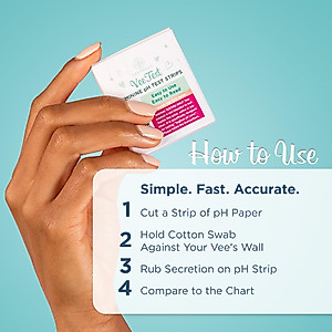 VeeFresh VeeTest Vaginal pH Test Strips - 100-Piece Accurate and Easy to Use pH Balance Test Strips for Women, Compact and Discreet Vaginal pH Tester for Feminine Health Monitoring