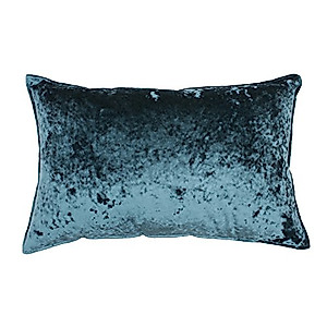 Thro by Marlo Lorenz TH014509004E Ibenz Ice Velvet Pillow, 14 x 22 in, Teal