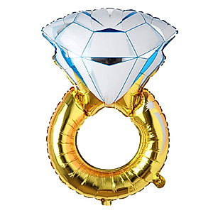 SHUNTAI Engagement Party Decorations Soon To Be Mr & Mrs Balloon Banner Heart Balloons Huge Ring Balloons Gold Wedding Rehearsal Bridal Shower Bachelorette Party Sign Decor Supplies