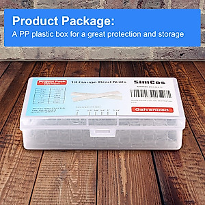 SimCos 5000 pcs 18 Gauge Brad Nails (2/5",5/8",3/4",1",1-1/4 inch) Galvanized 18 GA Nail Gun Nails Assorted and Small Finishing Nails for Pneumatic, Electric Brad Nailer(two kinds of package box)