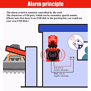 JIAWANSHUN Alarm Siren Horn Industrial Sound and Light Emergency Strobe Warning Light Outdoor Alarm Horn Siren Flashing Light Waterproof Indoor Safety AC 110-220V