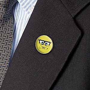 SpongeBob Nerd Face Metal 1.1" Tie Tack Hat Lapel Pin Pinback