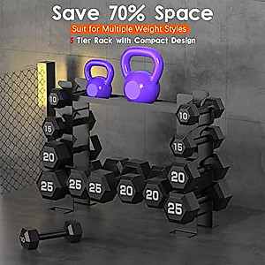 Lmdex Dumbbell Rack Stand Weight Rack for Dumbbells Holders Storage Home Gym(Rack only)