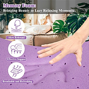 2 Inch Memory Foam Mattress Topper, Cooling Gel Mattress Topper for Twin (39"x75") Size Bed, Soft Mattress Topper,Back Pain Pressure Relief, Ventilated, No Flavor, CertiPUR-US Certified