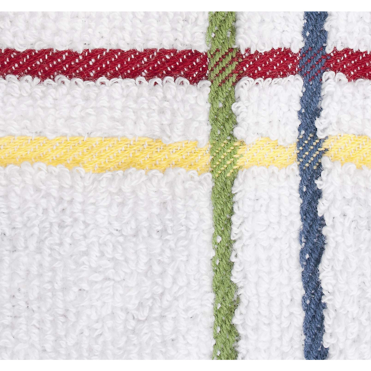 Ritz KitchenWears 100% Cotton Terry Hanging Kitchen Tie Towel, Multi-Check, Paprika Red