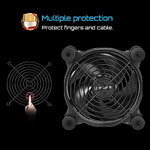 upHere USB Computer Fan Black,Dual 120mm Fan,Silent Fan for Computer Cases Computer Cabinet PlayStation Xbox Cooling,U1203