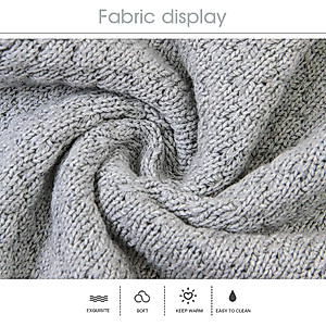 OLSCROM Baby Newborn Knitted Sweater Romper Longsleeve Outfit Cotton Jumpsuit with Warm Hat Set