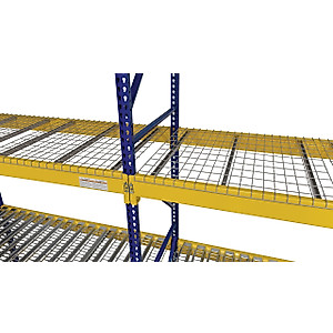 Vestil WMD-4246 Pallet Rack Wire Decking, 2500 lb. Uniform Capacity, 42" Length, 46" Width, 1.5" Height, Fits 1-1/2" Step Beam, 96" Beam Requires 2 Piece, Powder Coat Grey