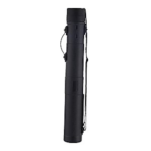 AMLESO Drawing Tube Blueprint Case Telescoping Large Black Expands to 53 Inches Poster Tube with Strap