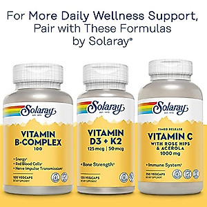 Solaray Enhanced Absorption Calcium Magnesium - 180 VegCaps - 2:1 Ratio - Supports Bone Strength & Healthy Teeth - Vegan