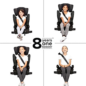 Diono Cambria 2 XL, Dual Latch Connectors, 2-in-1 Belt Positioning Booster Seat, High-Back to Backless Booster, Space and Room to Grow, 7 Headrest Positions, 8 Years 1 Booster Seat, Black