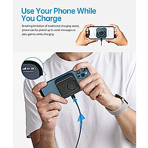 MURCIA 2 in 1 Magnetic Wireless Charger, Folding Dual Fast Magnetic Wireless Charging Station Stand Compatible with iPhone 13/12/ Pro Max/Mini/Apple Watch Se/7/6/5/4/3/2/1