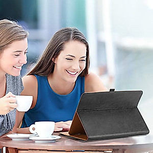 ProCase 9-10.9 inch Universal Tablet Case, PU Leather Stand Folio Universal Protective Cover for 9" 10" 10.1" 10.5" Tablet, with Elastic Adjustable Band and Pencil Holder -Black