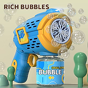 2 Sets Bubble Machine Gun, Bubble Gun with Lights/Bubble Solution, Bubbles Machine for Kids Toddlers, Summer Toy Gift for Outdoor Indoor Birthday Wedding Party - Pink Bubble Makers