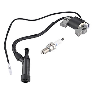 Cancanle Spark Plug and Ignition Coil Module for Honda GX240 GX270 GX340 GX390 8HP 11HP 13HP Engine