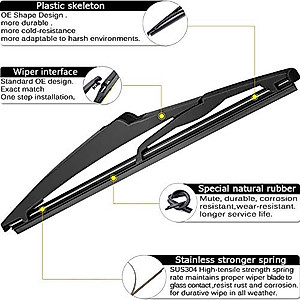 AUTOBOO 10 Rear Windshield Wiper Blade Replacement For Toyota RAV4 2013 2014 2015 2016 2017 2018 -High Performance Original Equipment Replacement OE:85242-42040