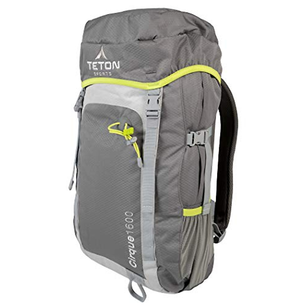 TETON Sports Cirque 1600 Backpack; Packable, Lightweight, Comfortable Daypack for Hiking and Travel; Overnight Bag,Grey, 22" x 15" x 6.75"