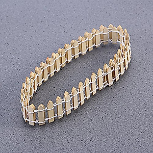 VORCOOL Small Wood Fence Miniature Fairy Garden Kit Micro-Landscape Accessories Dollhouse Decor Bonsai Terrarium Ornament（100cm x 3cm）