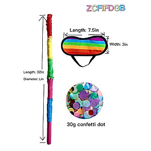 ZCFIFDGB 32-inch pinata sticks,pinata sticks that won't break,the quality is veryvery hard.kids can enjoy playing at the pinata party without worrying about it getting damaged.Pinata sticks kids love