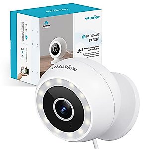 LaView 4MP 2K Security Cameras Outdoor Indoor Wired,IP65, Starlight Sensor & 100 Ft Night Vision,Motion/Person Detection,2-Way Audio/Spotlight,US Cloud,Compatible With Alexa,iOS & Android & Web Access