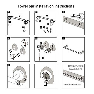 GERZWY 9-Inch Small Kitchen Towel Bar Brushed Stainless Steel Cabinet Hand Towel Bar Wall Mounted Bathroom Organizer AG1101C23-LS