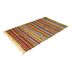 Handmade Braided Chindi Rug, Rag Rug, Area Rug, Carpet Rug, Runner Rug 3x5 Foot, 4x6 Foot, 5x7 Foot, Indian Carpet (3x5 Foot)