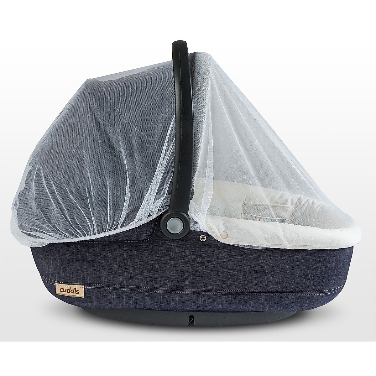 Baby Mosquito Net for Strollers, Carriers, Car Seats, Cradles. Fits Most PacknPlays, Cribs, Bassinets & Playpens. 44 x 48 Inch, Made of White, Portable & Durable Baby Insect Netting