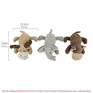 Squeaky Dog Toys , Cute Stuffed Plush Squeak Dog Toy Small Dog Toys , Dog Chew Toys Pet Toys for Small Medium and Large Dogs(Elephant)