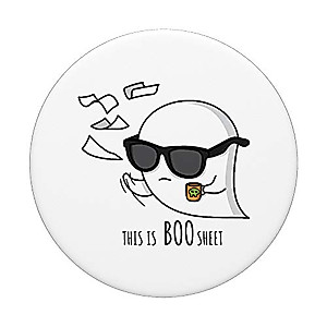 This Is Boo Sheet Ghost Halloween Party PopSockets Swappable PopGrip