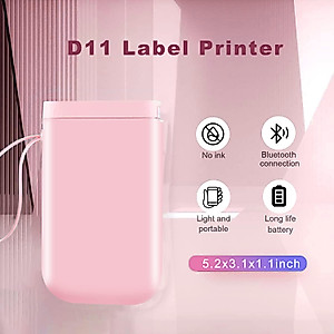 NIIMBOT Label Maker Machine with Tape D11 Portable Wireless Connection Label Printer Portable Wireless Mini Label Printer for Home Office Business Supplies