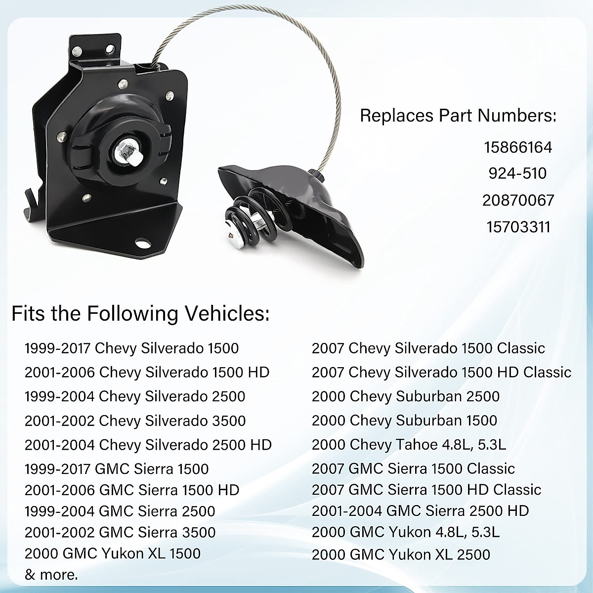 Spare Tire Hoist,spare tire winch wheel carrier hoist 924-510 for 1999-2017 Chevy Silverado 1500 2500 3500 Suburban Tahoe, GMC Sierra 1500 2500 3500 Yukon | Replaces# 20870067, 15703311, 15866164