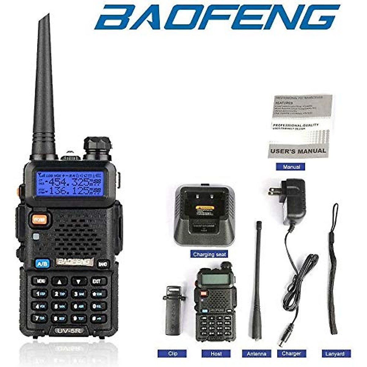 NSKI UV-5R UHF VHF Dual Band Two Way Ham Radio Walkie Talkie