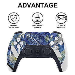 PlayStation 5 Digital edition version sticker protective cover, Starry Night Nasa ps5 controller protective shell (compatible with ps5 Digital edition)